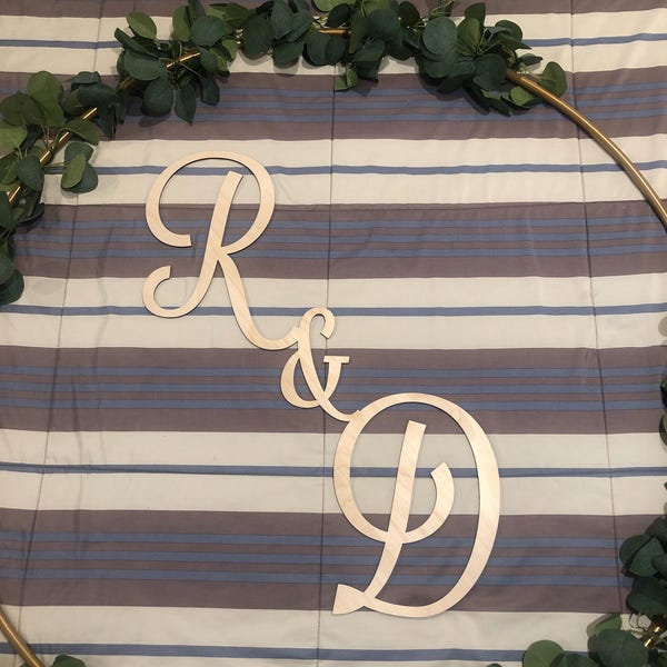 Custom Script Unfinished Wood Sign Laser Cut Letters Hanging Wall Decor ...