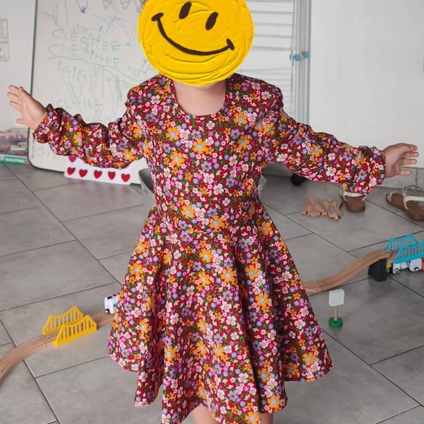 Flowers Girl Dress PDF Sewing Pattern, Kids Summer Dress Pattern ...