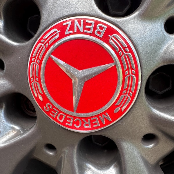 4 Hub Caps Mercedes AMG Logo Affalterbach Rim Wheel Center Caps 68mm ...