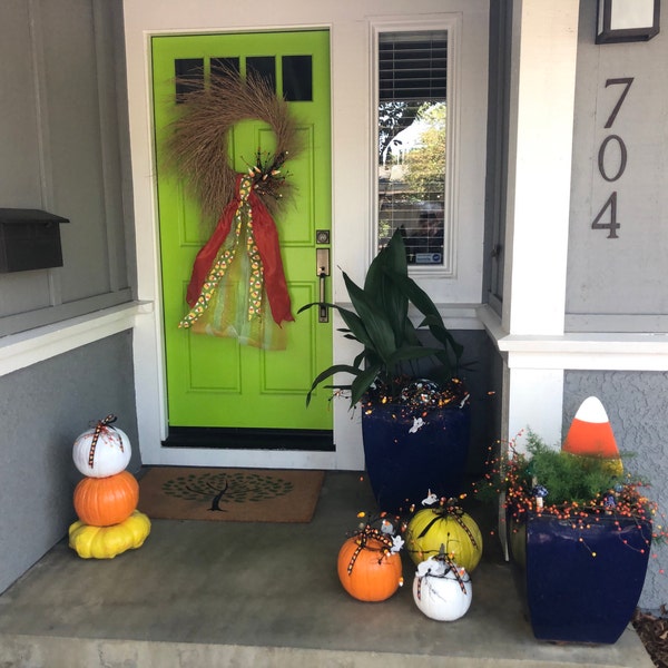 Candy Corn Halloween Wood Engraved Yard Art Fall Walkway Decor - Etsy