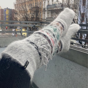 Natural Goat Wool Knee-high Socks, Knitted Warm Boot Socks, Fuzzy Comfy ...