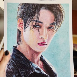 HAN (stray Kids) Drawing A4 Print - Etsy