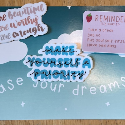 Self Love Sticker, Positive Affirmation, Affirmation Sticker, Self Gift ...