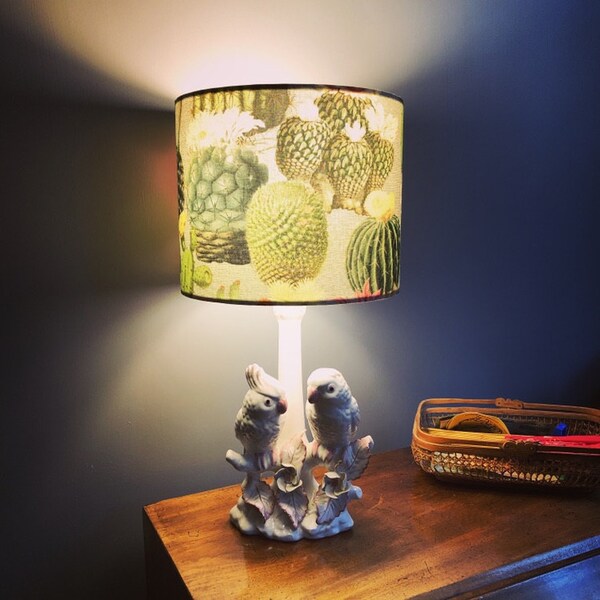 Cactus Lampshade Drum Lampshade - Handmade 20cm 25cm 30cm 35cm 40cm ...