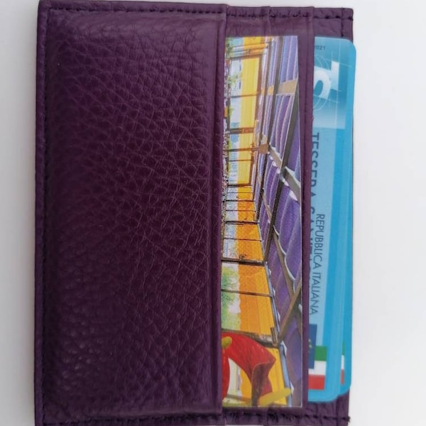 Slim Fine Leather Card Holder, Our Complete Range of Colours, Real ...