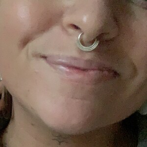 Moon septum septum piercing Half moon septum Silver septum | Etsy