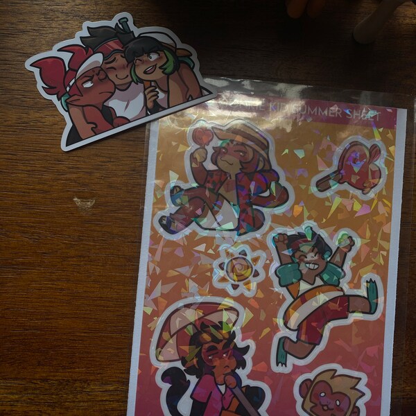 LMK Summer Vinyl Sticker Sheet 4x6 Inch | Wukong Macaque MK | Vinyl ...