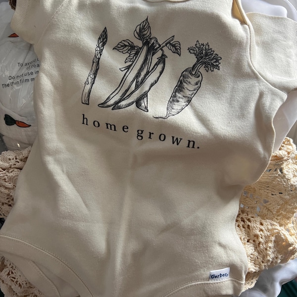 Home Grown Onesie®, Cute Baby Onesie®, Crops Shirt, Baby Shower Gift ...