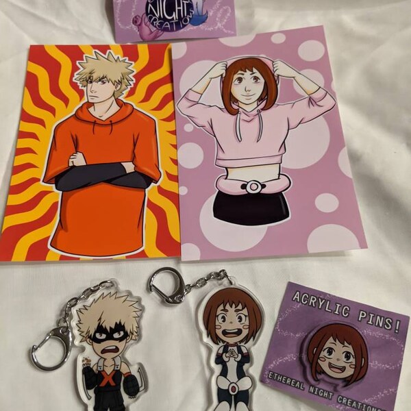 MHA Chibi Heroes Acrylic Pins, BNHA, My Hero Academia, Plus Ultra ...