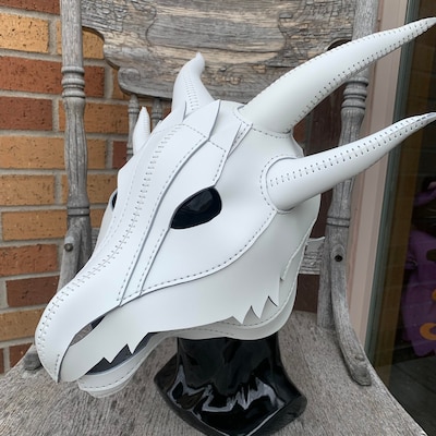 PDF Leather Dragon Mask Pattern, Cosplay Dragon Head Pattern, Full Head ...
