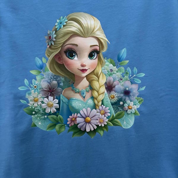 Princess Elsa Flower Design, Elsa Png Clipart, Frozen Png, Instant ...