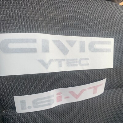 EF Civic CRX Side Sticker 88-91 SOHC Pgmfi Vtec Decal Fits Civic Ee/ed ...