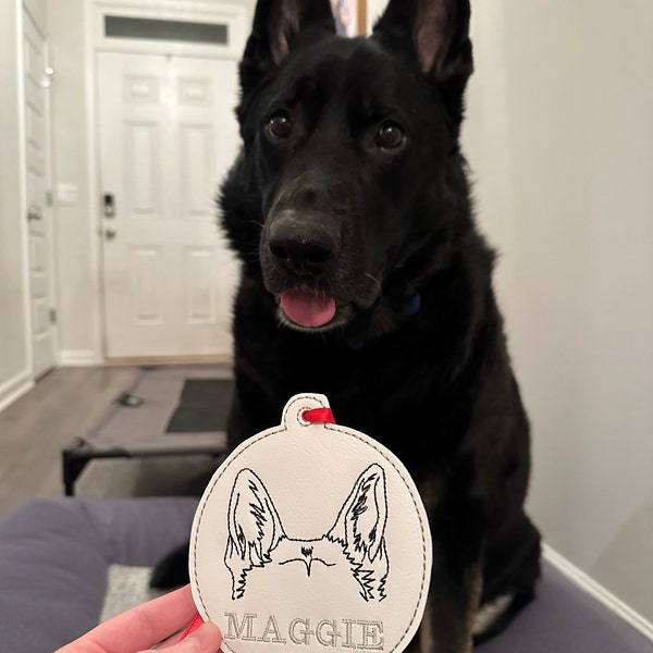 30 Dog Ears Machine Embroidery Design Bundle: Breeds Outline for Dog ...