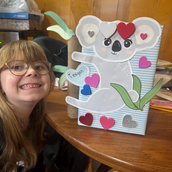Koala Printable Box Kit | DIY Valentine Box Decor Kit for Valentine's ...