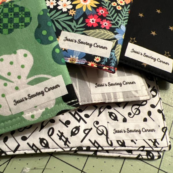 Custom Printed Cotton Quilt Label Single Personalized Cotton Label ...