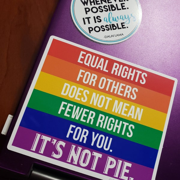 Equal Rights for Others (it's Not Pie) Vinyl Sticker - Etsy