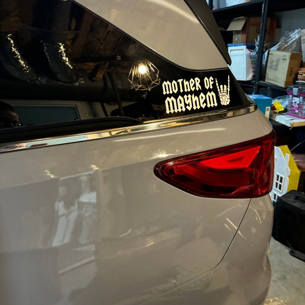 Car Decal Mother of Mayhem, Alternative, Vinyl Decal, Mama, Chaos ...