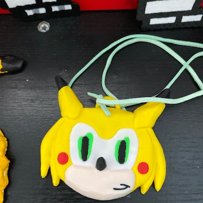 3d Printed Sonichu Medallion - Etsy