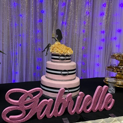 Pink Glitter Custom Name Styrofoam 3D,3D Number,pink Letters Name Age ...