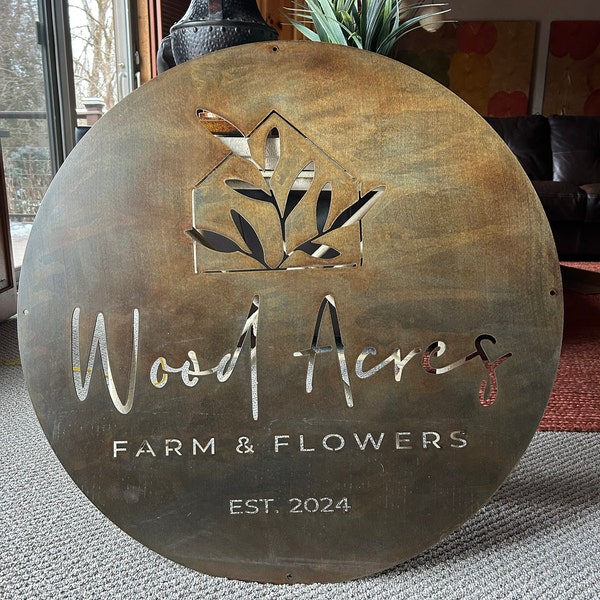 Custom Metal Logo Signs in Custom Sizes - Etsy