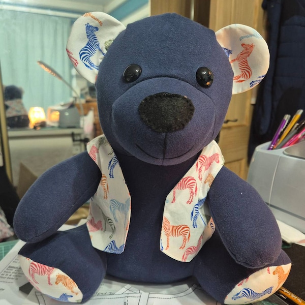 Memory Bear Patterns 3 Sizes 14'', 12'', 10'' Sitting Bear Easy Sewing ...