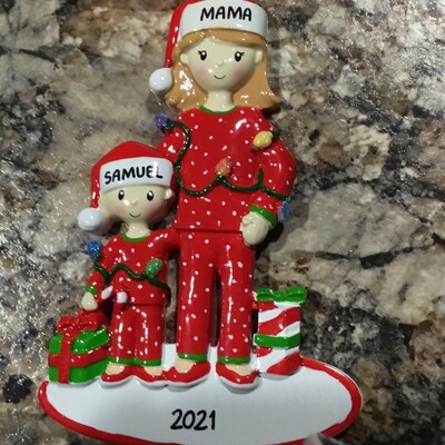 Single Mom With Kids Children Personalized Christmas Ornament Family ...