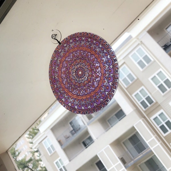 Custom Mandala Room Divider Made From 35 Painted Vinyl Records ...