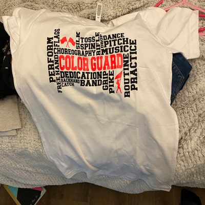 Color Guard Word Art T-shirt Sports Gift Coach Mascot - Etsy