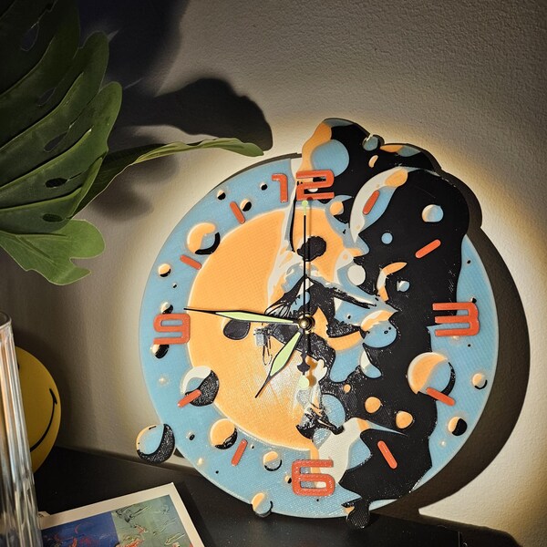 Standard Glow in the Dark 3D Printed Wall Clock Variant 1 - Etsy