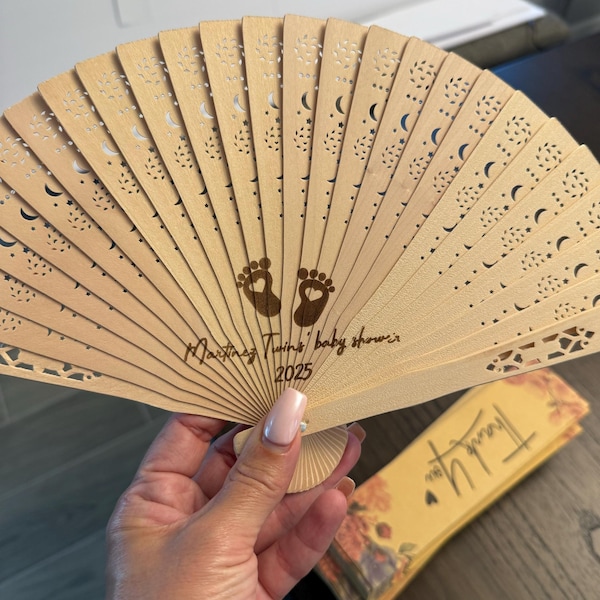 Personalized Baby Shower Fans Favor for Guest/custom Baby Fans/baby ...
