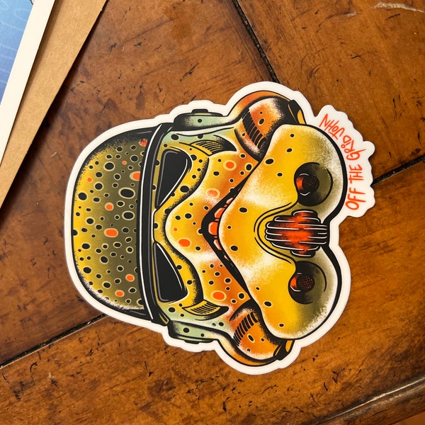 Fly Fishing Sticker Fishing Decal OFF the GRID JOHN - Etsy