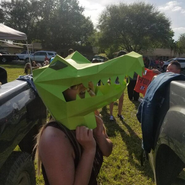 DIY Alligator Mask, Crocodile Mask Template, Paper Craft, Printable ...