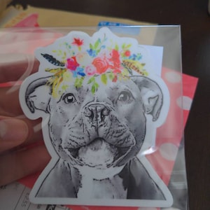 Staffie Sticker Staffordshire Bull Terrier large Sticker | Etsy