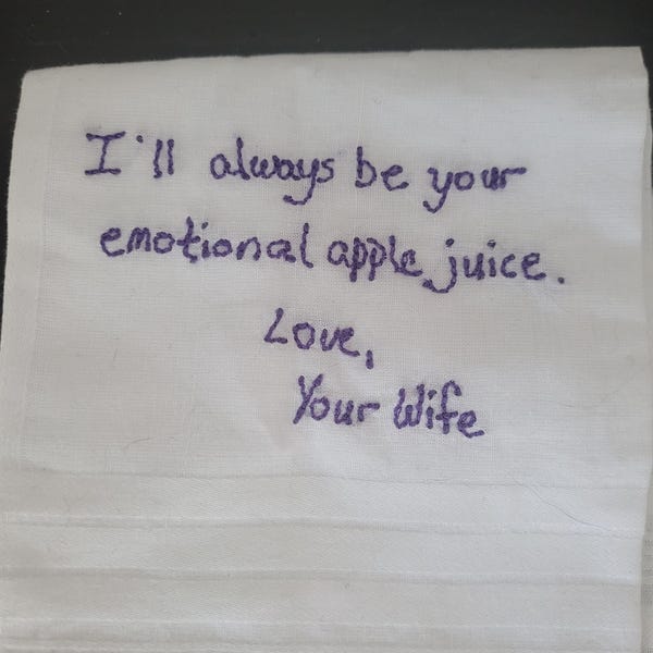Memorial Handwriting Custom Embroidery Bridal Handkerchief, Bridal ...