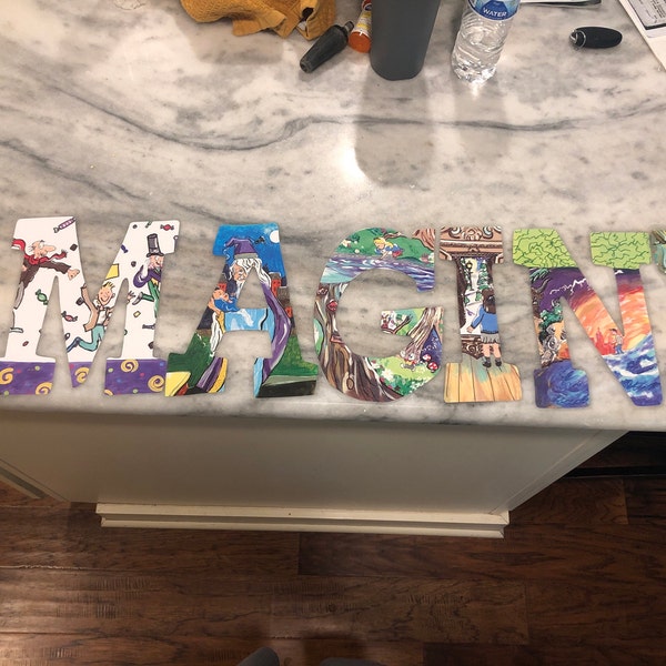 Custom Character Hand Painted Wall Letter -- Price per Letter - Etsy