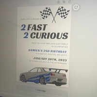 Fast and Furious Birthday Template, Fast and Furious Birthday Party, 2 ...