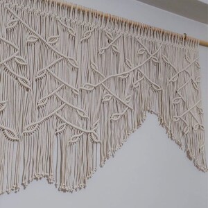 Macrame Curtain Macrame Black Curtain Customizable Macrame - Etsy