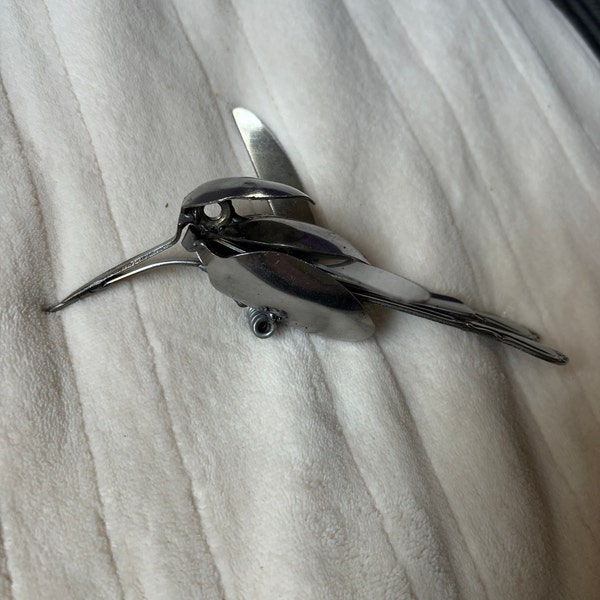 Gorgeous Steel Fish Table Art Saratoga Fish Made From Silverware Custom ...