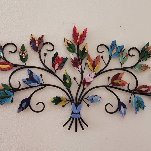 Tree of Life in Pink, Mirrored Mosaic Pebbles Tree of Life, 18.5", Tree ...