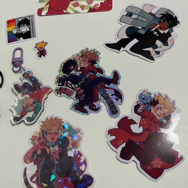 Trigun Stampede Vash and Wolfwood Keychain - Etsy