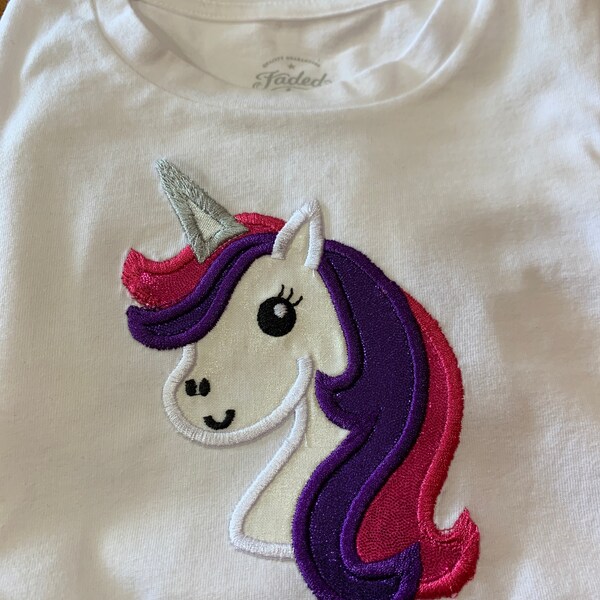 Unicorn Embroidery Applique Design, Unicorn Machine Embroidery, Cute ...