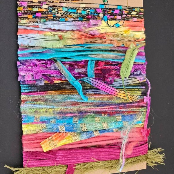 HERB & Spice GARDEN Fiber Art Yarn Bundle/21 Yds. Embellishment Trim ...