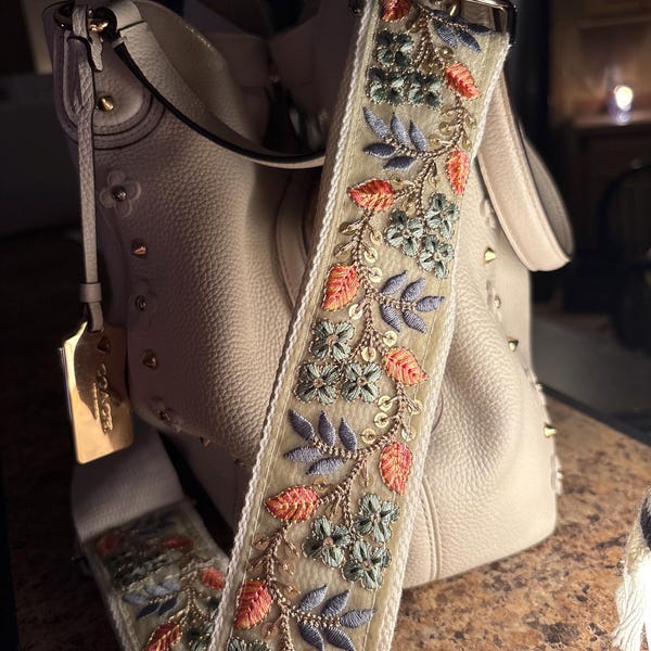 Floral Country Style Embroidery Lace Harp Strap Ukulele Strap Guitar ...