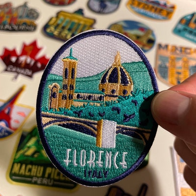 Florence Italy Travel Patch Embroidered Iron on Sew on Badge Souvenir ...