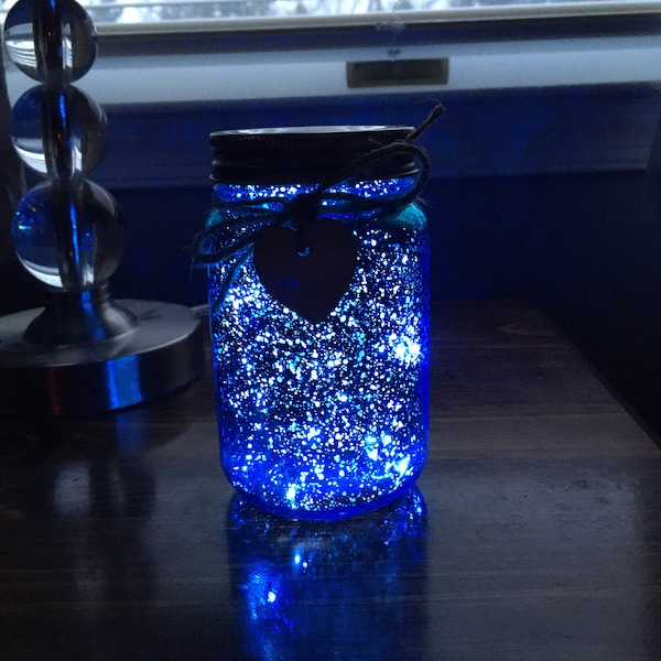 Hand Painted Light up Jar: Firefly Fairy Light, Nursery Decor - Etsy
