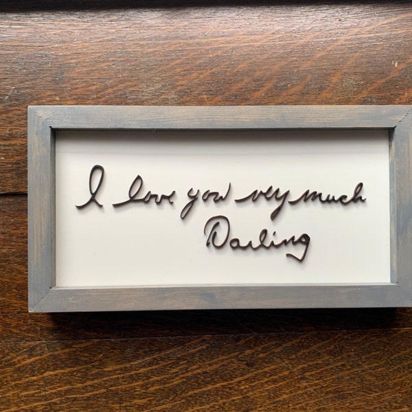 Custom Handwriting Laser Cut 3D Sign - Etsy