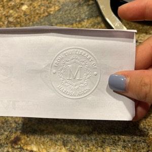 Personalized Rectangle Name and Address Seal Embosser Handheld | Etsy
