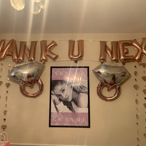 16" Thank U Next Balloons/banner. Valentines Balloons.galentines Party ...