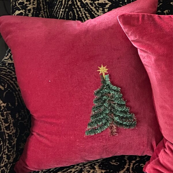 Fringed Fluffy Christmas Tree ITH in the Hoop Cute Fluffy Fringed ...