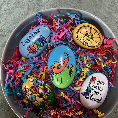 Suicide Awareness Painted Rocks, Mental Health Rocks, Encouraging Gifts ...